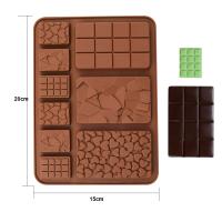 China MHC Christmas Deep Dubai Chocolate Bar Mould Custom Big Rectangle Silicone Chocolate Mold for sale