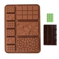 China MHC Christmas Deep Dubai Chocolate Bar Mould Custom Big Rectangle Silicone Chocolate Mold for sale