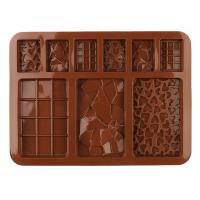 China MHC Christmas Deep Dubai Chocolate Bar Mould Custom Big Rectangle Silicone Chocolate Mold for sale