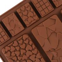 China MHC Christmas Deep Dubai Chocolate Bar Mould Custom Big Rectangle Silicone Chocolate Mold for sale