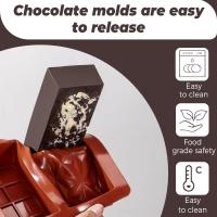 China MHC Chocolate Molud Bar Thick Silicone Cake Tools Chocolate Bar Molds Deep for sale