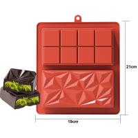 China MHC Chocolate Molud Bar Thick Silicone Cake Tools Chocolate Bar Molds Deep for sale