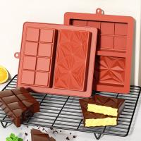 China MHC Chocolate Molud Bar Thick Silicone Cake Tools Chocolate Bar Molds Deep for sale