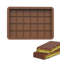 China MHC Chocolate Molds Silicone Geometric Square Large Deep Custom Dubai Chocolate Mold for sale