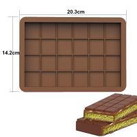 China MHC Chocolate Molds Silicone Geometric Square Large Deep Custom Dubai Chocolate Mold for sale