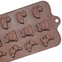 China MHC Manufacture Food Grade Silicone Chocolate Molds Cute Animal Design Duck Bear Rabbit for sale