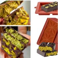 China MHC Silicone Dubai Chocolate Mold Custom Deep Small Silicone Chocolate Mould Manufacturers for sale