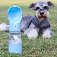 China MHC 3-in-1 Eco-Friendly Portable Pet Drinking Water Bottle with Food Container for Outdoor Travel Dogs Food Grade Material for sale