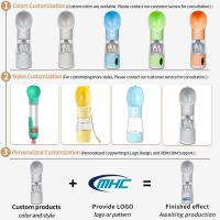 China MHC 3-in-1 Eco-Friendly Portable Pet Drinking Water Bottle with Food Container for Outdoor Travel Dogs Food Grade Material for sale