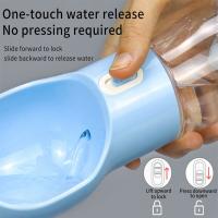 China MHC 3-in-1 Eco-Friendly Portable Pet Drinking Water Bottle with Food Container for Outdoor Travel Dogs Food Grade Material for sale