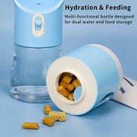 China MHC 3-in-1 Eco-Friendly Portable Pet Drinking Water Bottle with Food Container for Outdoor Travel Dogs Food Grade Material for sale