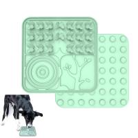 China MHC Custom Eco-Friendly Silicone Dog Lick Mat Square Shaped Portable Waterproof Food Grade Material for Small Animals Dog Bowls for sale