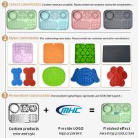 China MHC Custom Eco-Friendly Silicone Dog Lick Mat Square Shaped Portable Waterproof Food Grade Material for Small Animals Dog Bowls for sale