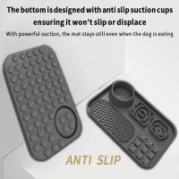 China MHC Custom Eco-Friendly Silicone Dog Lick Mat Square Shaped Portable Waterproof Food Grade Material for Small Animals Dog Bowls for sale