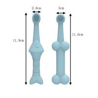 China Oral Care Pet Dog & Cat Toothbrush with Soft Bristles Anti-Slip Design Eco-Friendly Food Grade Silicone Easy Clean for sale