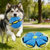 China Portable Pet Dog Toy Flying Saucer Magic Ball Cartoon Style Outdoor Sports Toy Interactive Small Animal Deformation Magic Ball for sale