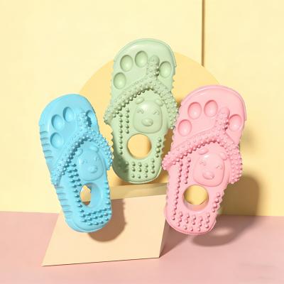 China Durable Anti-Slip Pet Toy Dog Slippers TPR Chew Teeth Cleaning Toy Playful Dog Food Grade Teeth Cleaning for sale