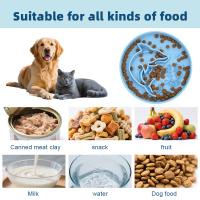 China Round Shark Dog Bowl Silicone Slow Feeder Sucking Food Licking Mat Dog Cat Cartoon Licking Mat Licking Bowl for sale