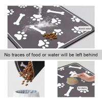 China Non-slip, Waterproof And Splash-proof Feeding Mat, Reusable Dog Urine Pet Mat, Bone-shaped Food Water Bowl, Dog Food Mat for sale