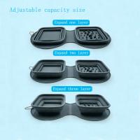 China Convenient Foldable Double-layer Silicone Pet Bowl Portable Food Bowl for Cats Dogs Suitable for Outdoor Hiking Food Grade for sale