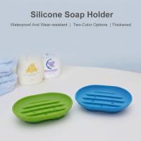 China Manufacturer Wholesale Silicone Soap Dish Tray Self Draining Bar Soap Holder Flexible Soap Saver for Shower and Bathroom for sale