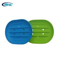 China Manufacturer Wholesale Silicone Soap Dish Tray Self Draining Bar Soap Holder Flexible Soap Saver for Shower and Bathroom for sale