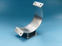 China Anti Corrosion Galvanized Carbon Steel Pipe Clamp With Bending Type Ear Plates for sale