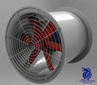 China SS304 Industrial Axial Exhaust Fan with 150°C Operating Temperature and High Pressure Performance for sale