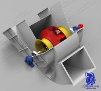 China 220V Industrial Backward Inclined Centrifugal Fan Blower for Dust Collection - 3000-25425 Pa Pressure, 1297-83305 m³/h Flow for sale