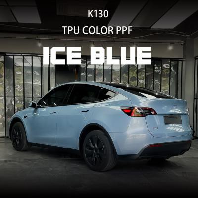 China K130 Lce Blue TPU Car Coloured PPF Film 8.0 Mil Thickness for sale