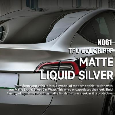 China K061 Matte Liquid Silver TPU Color Car Paint Protection Film Vinyl Wrap Multi for sale