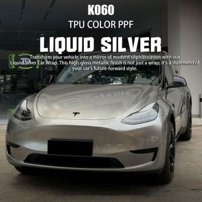 China K060 Liquid Silver TPU Color Car Paint Protection Film Full Car Wrap Roll for sale