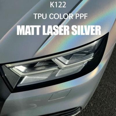 China K122 Matt Laser Silver TPU Color Car Paint Protection Film Matte Car Wrap for sale