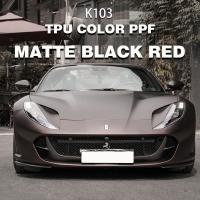China K103 Matte Black Red TPU Car Color Protection Film Premium Car Wraps for sale