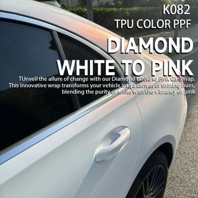 China K082 Diamond White To Pink TPU Color Paint Protection Film Car Vinyl Wrap for sale