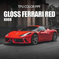China K008 Gloss Ferrari Red High Quality TPU Color Car Paint Protection Film for sale