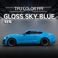 China K016 Gloss Sky Blue TPU Color Car Paint Protective Film Decorative Car Wraps for sale