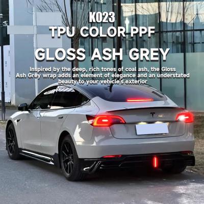China K023 Gloss Ash Grey TPU Color Car Paint Protection Film For Wrapping Car for sale