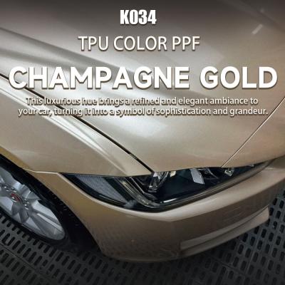 China K034 Champagne Gold TPU Color Car Paint Protection Film Auto Sticker Vinyl Car Wrap for sale