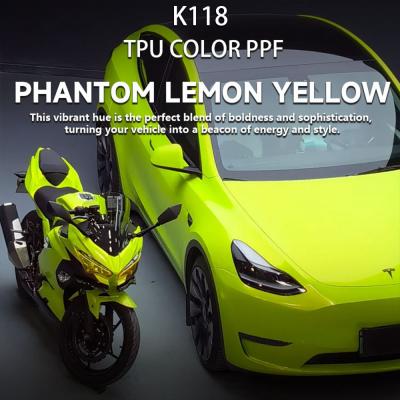 China K118 Phantom Lemon Yellow TPU Color Car Paint Protection Film Best Vinyl Wrap Brand for sale