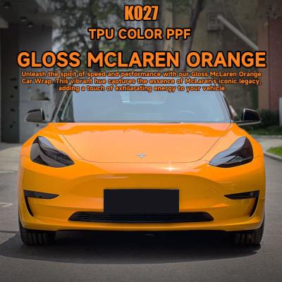 China K027 TPU Car Color Protection Film With Gloss Mclaren Orange color for sale