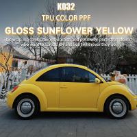 China K032 Gloss Sunflower Yellow TPU Color Car Paint Protection Film Vinyl Wrapping Foil for sale