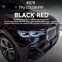 China K078 Black Red TPU Color Car Paint Protection Film Sticker Design Wrap for sale
