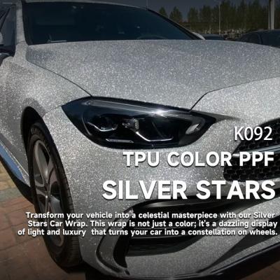 China K092 Silver Stars TPU Color Car Paint Protection Film Glitter Car Wrap for sale