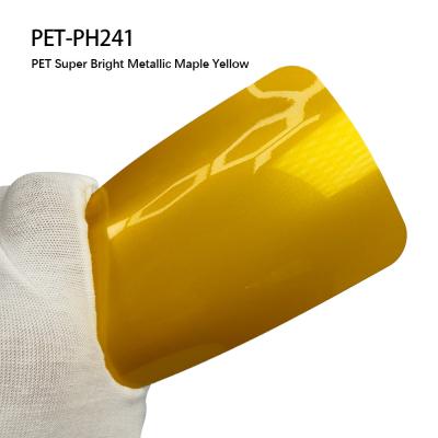 China PET-PH241 PET Super Bright Metallic Maple Yellow car body sticker Scratch Resistant for Paint Protection for sale