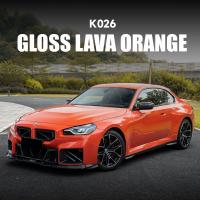 China K026 Gloss Lava Orange TPU Car Color Paint Protection Film Glitter Vinyl Wrap for sale
