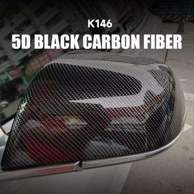 China Black Carbon Fiber Protection Film Vinyl Wrap For Car Color Change Film High Glossy for sale