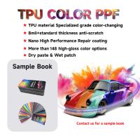 China Custom Car Colored Ppf  Wraps 8.0mil Thickness Color Paint Protection Film 1.52*16m/roll for sale