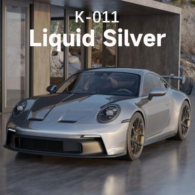China Liquid Silver Colour Changing Vinyl Wrap 7.5mil Thickness TPU PPF Film K-011 for sale