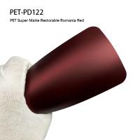 China PET-PD122 PET Super Matte Restorable Romania Red 7.5mil Color Car Vinyl Film for sale
